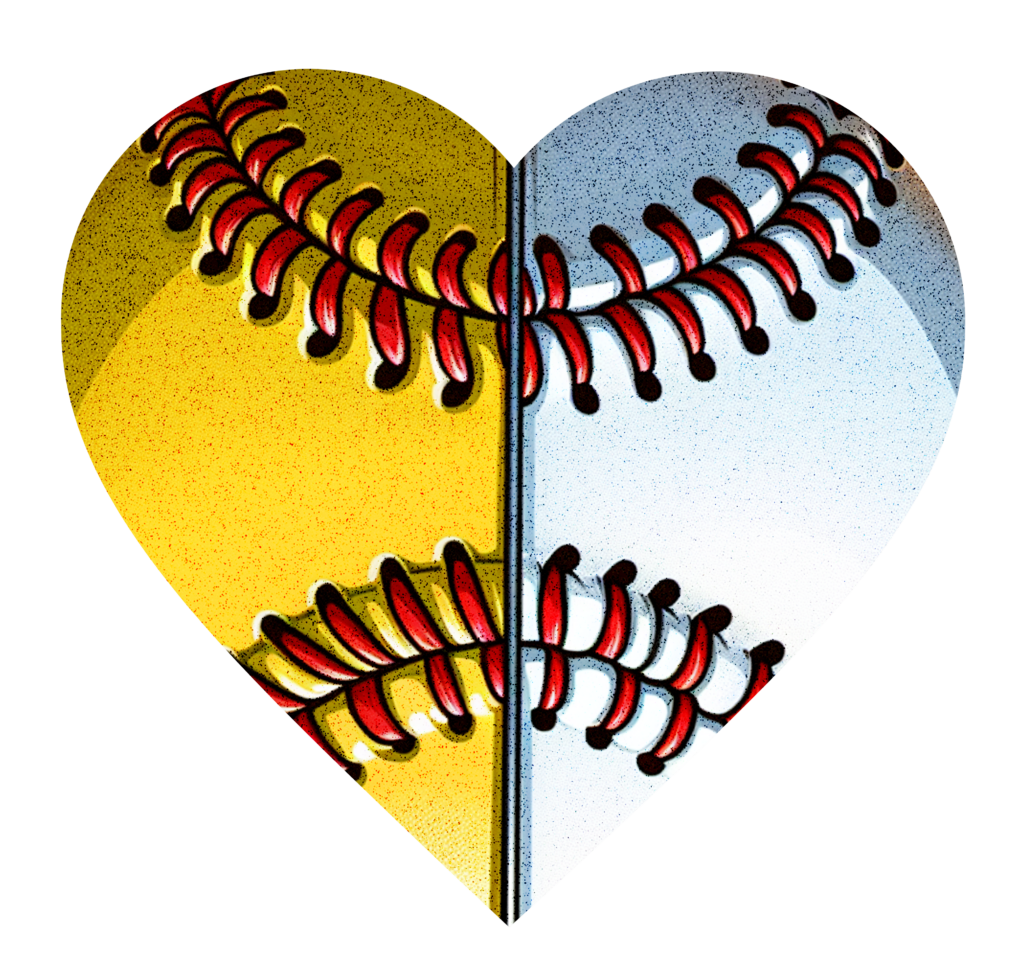 Baseball Softball Heart - Ink Nation